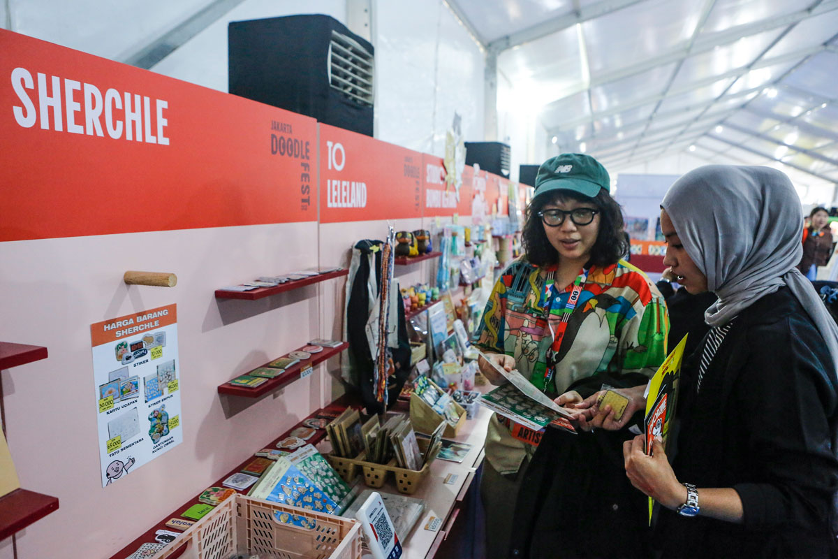 Pasar Baru Ilustrasi Digital Doodle di Pop-up Market. Apa Itu? | tempo.co